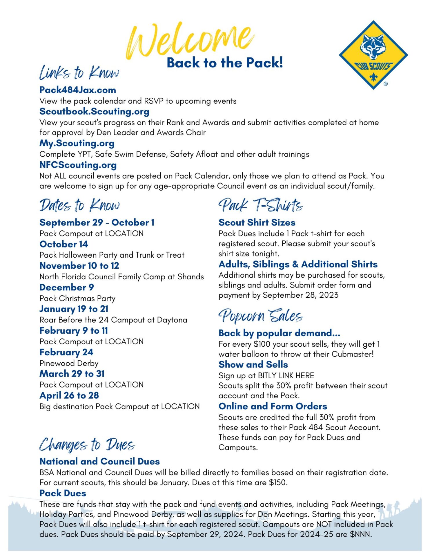 Cub Scout Sign Up Resources - Rush & Ramble